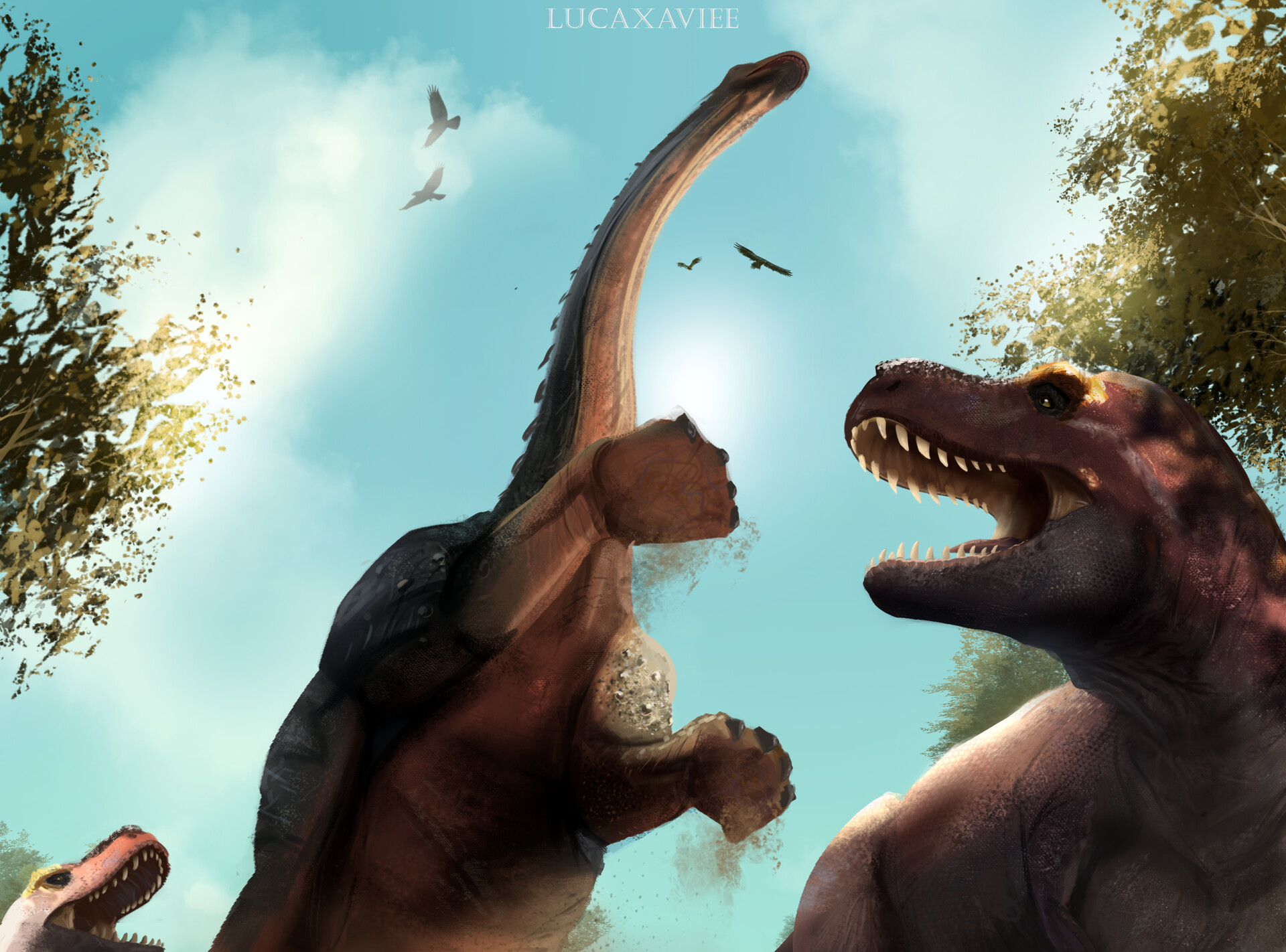 ArtStation - Rex vs Alamossaurus