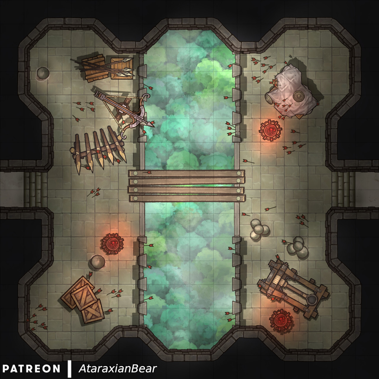 ArtStation - The battlefield of a castle over a chasm suddenly finds ...