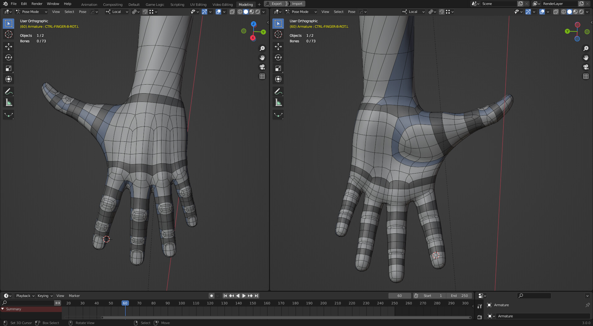 Phong Ly - Rigging Hand in Blender
