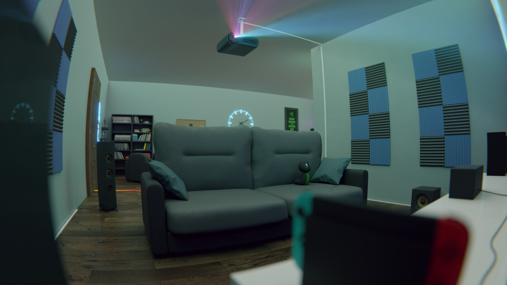 ninjo3D (José Álvarez) - 3D Isometric gaming room Razer themed