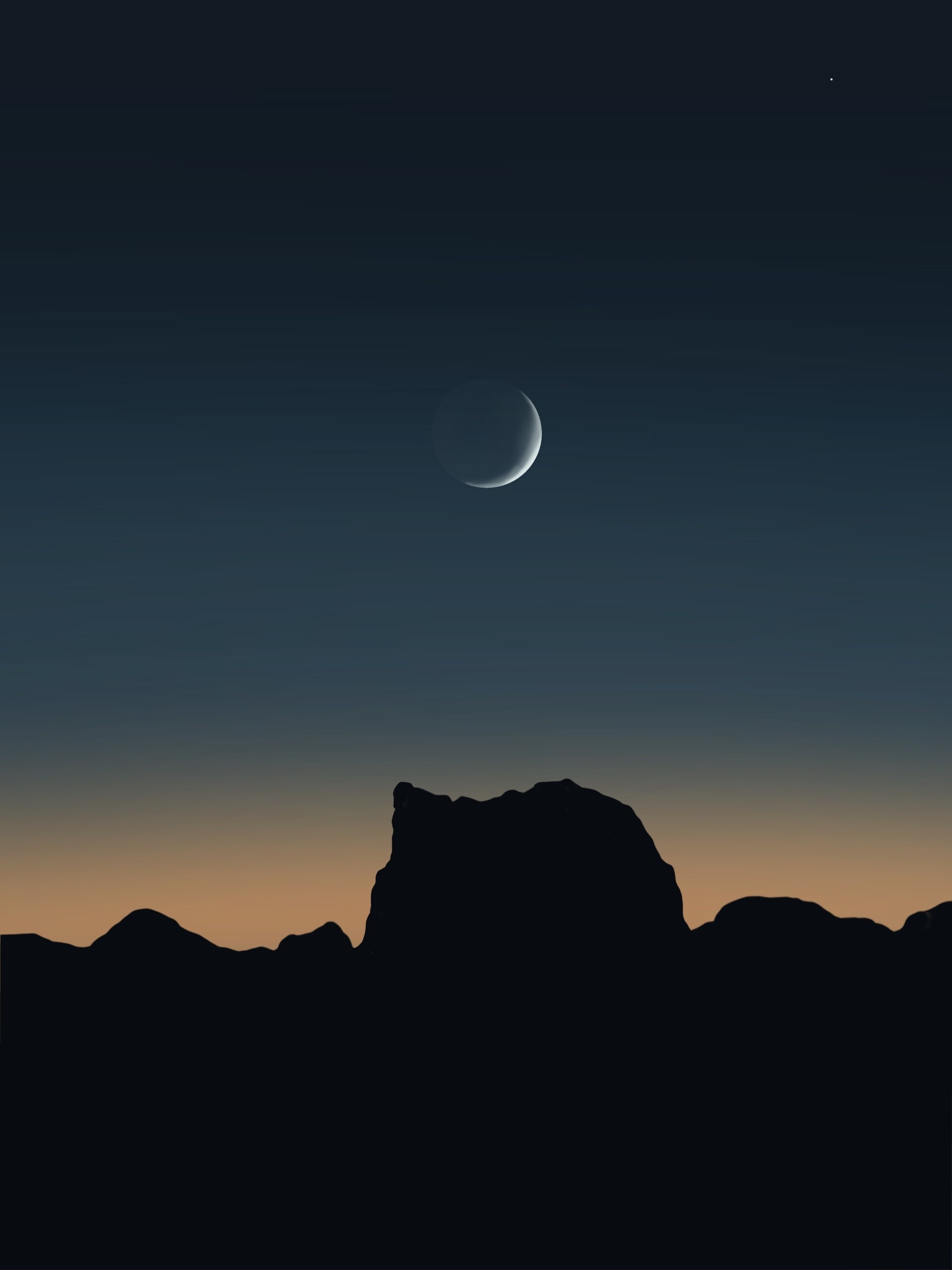 ArtStation - Simple crescent moon