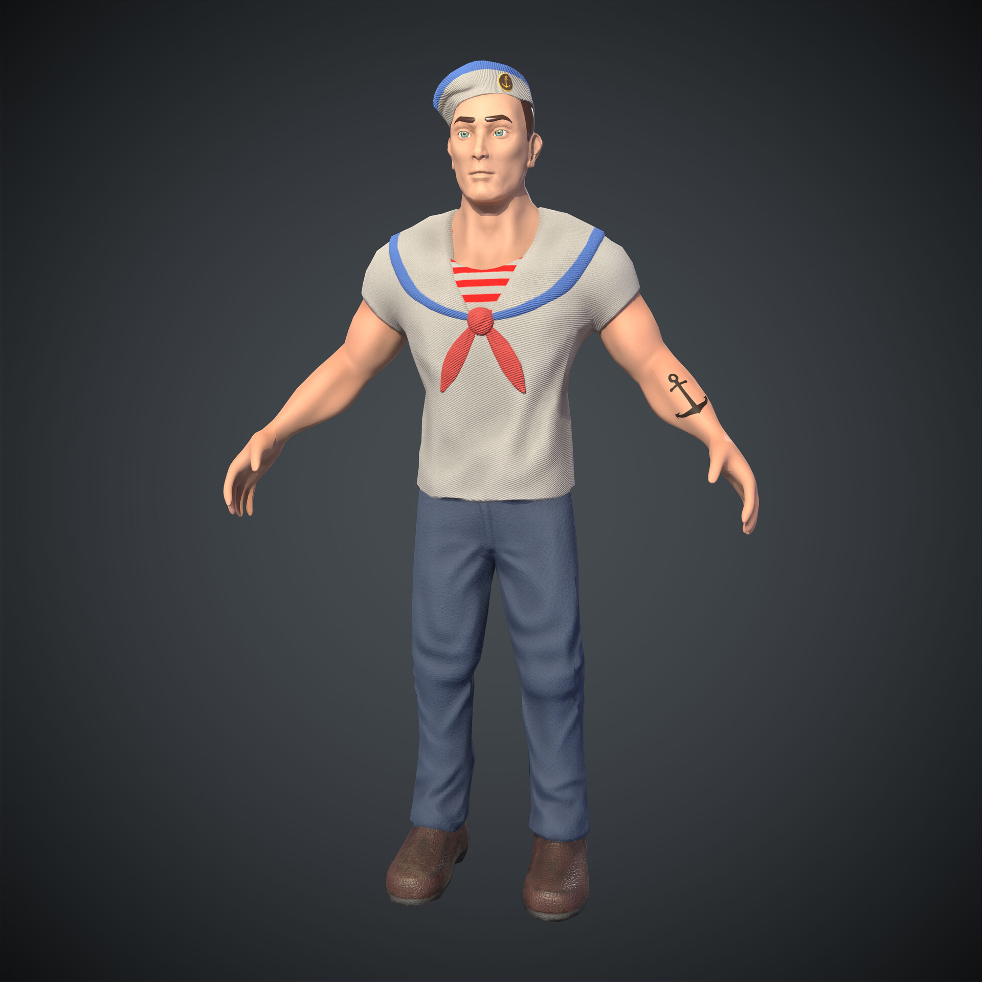 ArtStation - Low Poly Sailor Guy