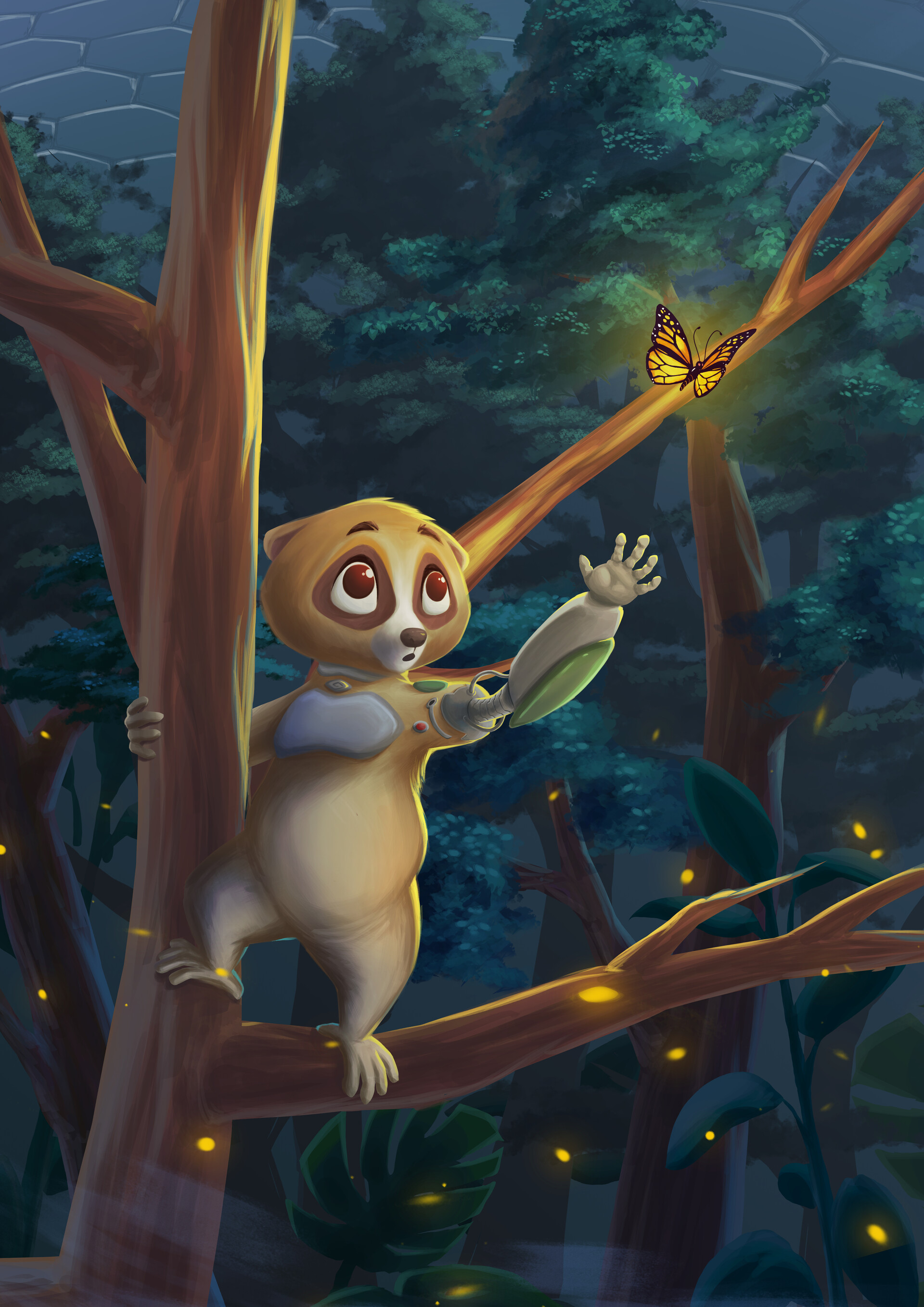 ArtStation - 'Kaia' the loris - character illustration