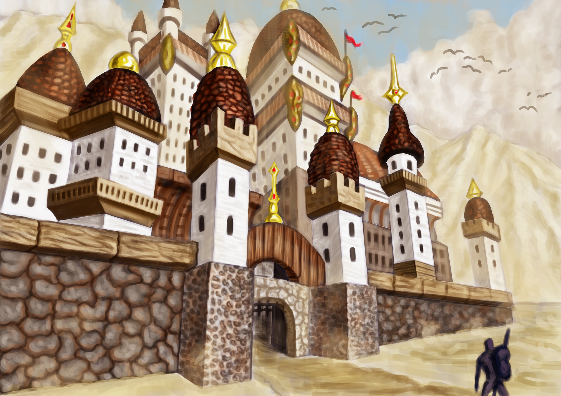 ArtStation - Desert Monastery