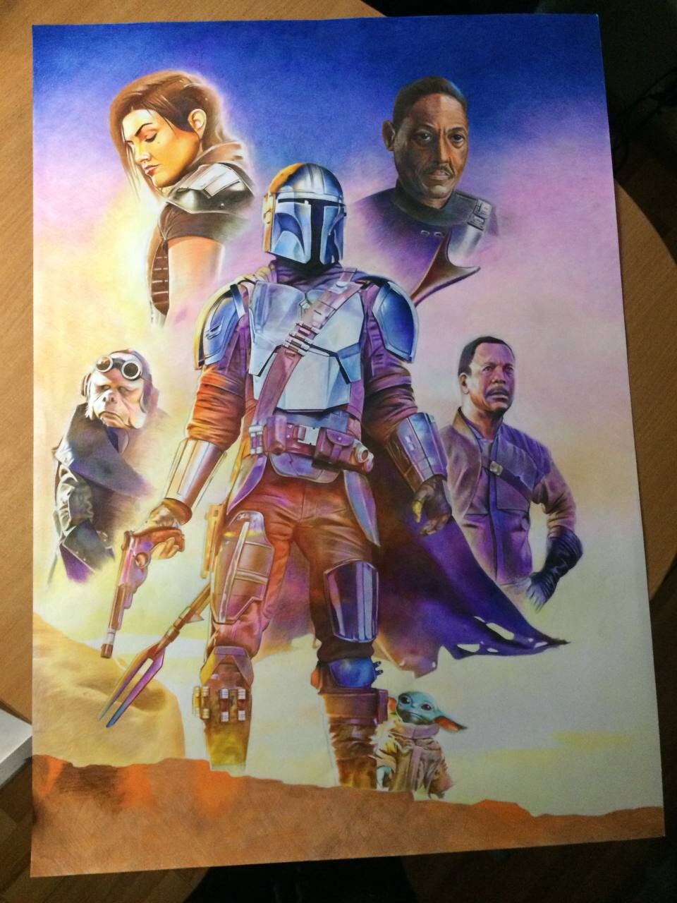 ArtStation - The Mandalorian (colour drawing)