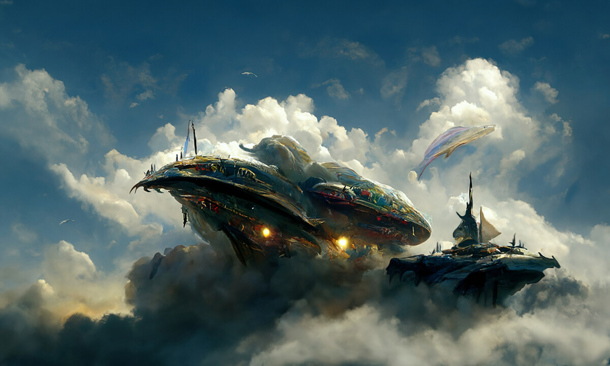ArtStation - Alien arch in the sky