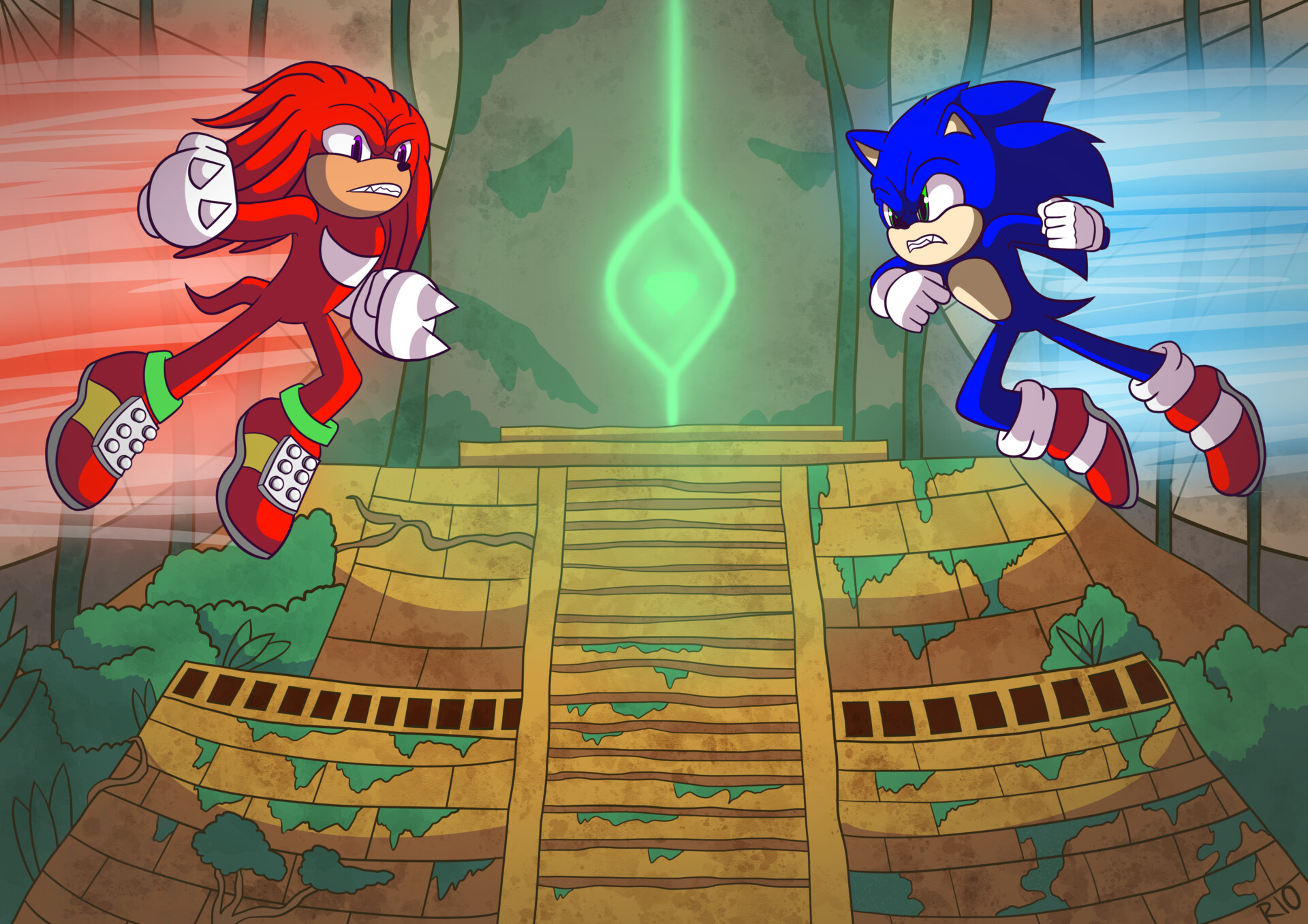ArtStation - Sonic vs Knuckles