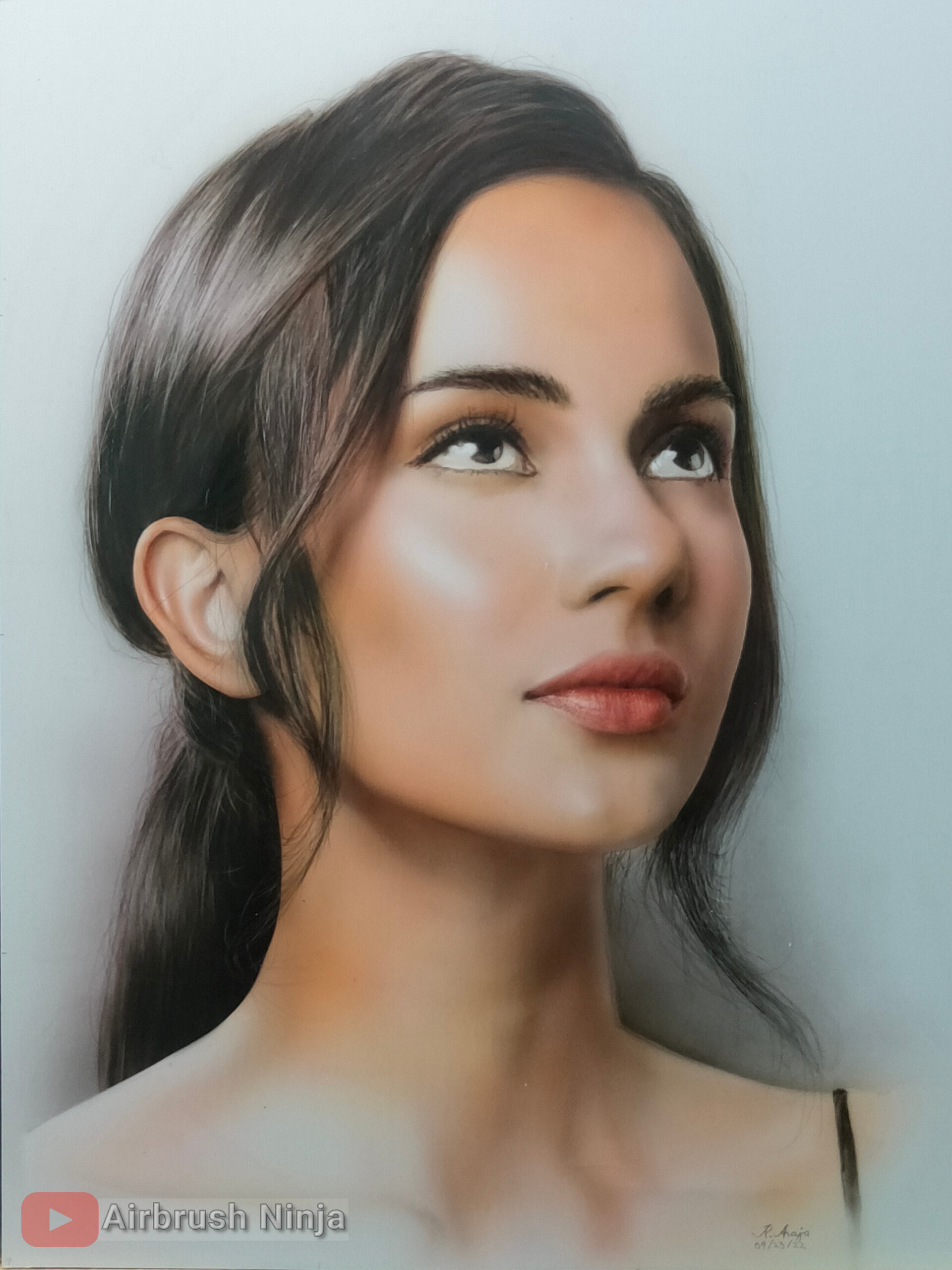 ArtStation - Indian Woman Airbrush Painting