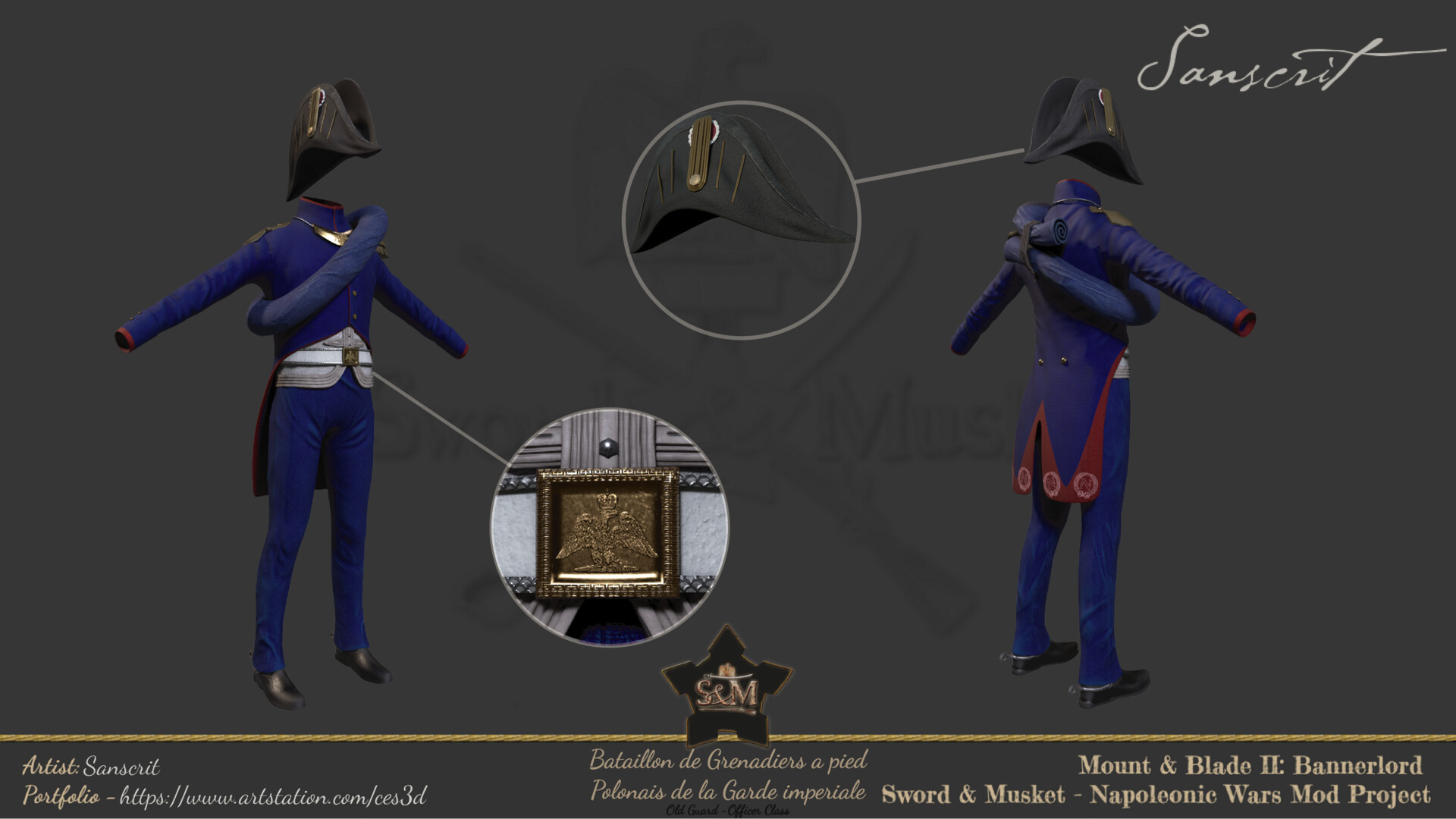 Sword & Musket - Grenadiers à pied Polonais de la Garde impériale - Officer