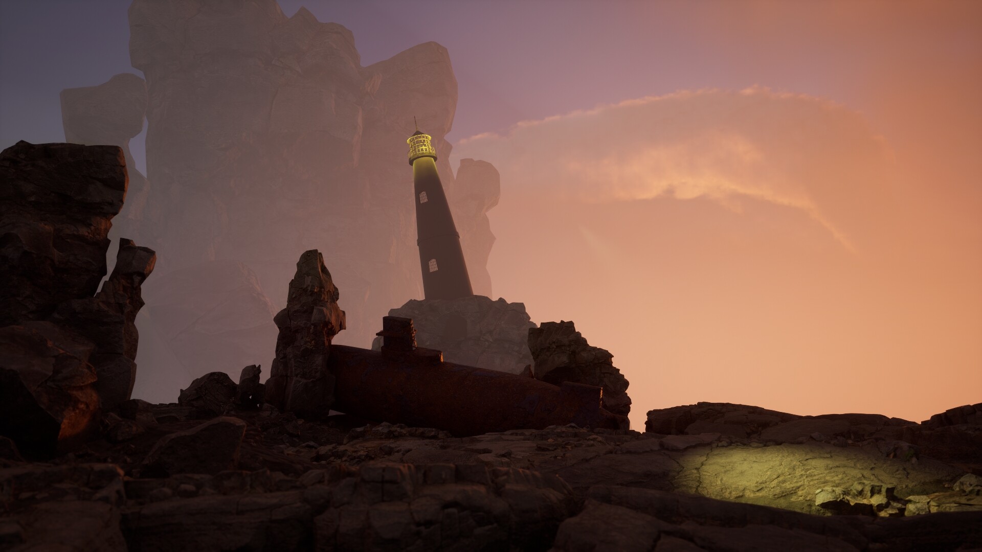 ArtStation - Lighthouse In A Dried Ocean - Scene - Unreal Engine 5