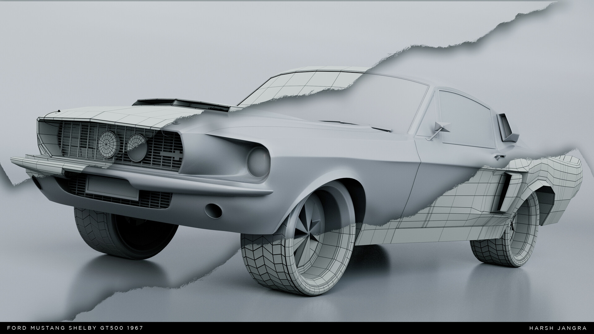 ArtStation - Ford Mustang Shelby GT500 1967