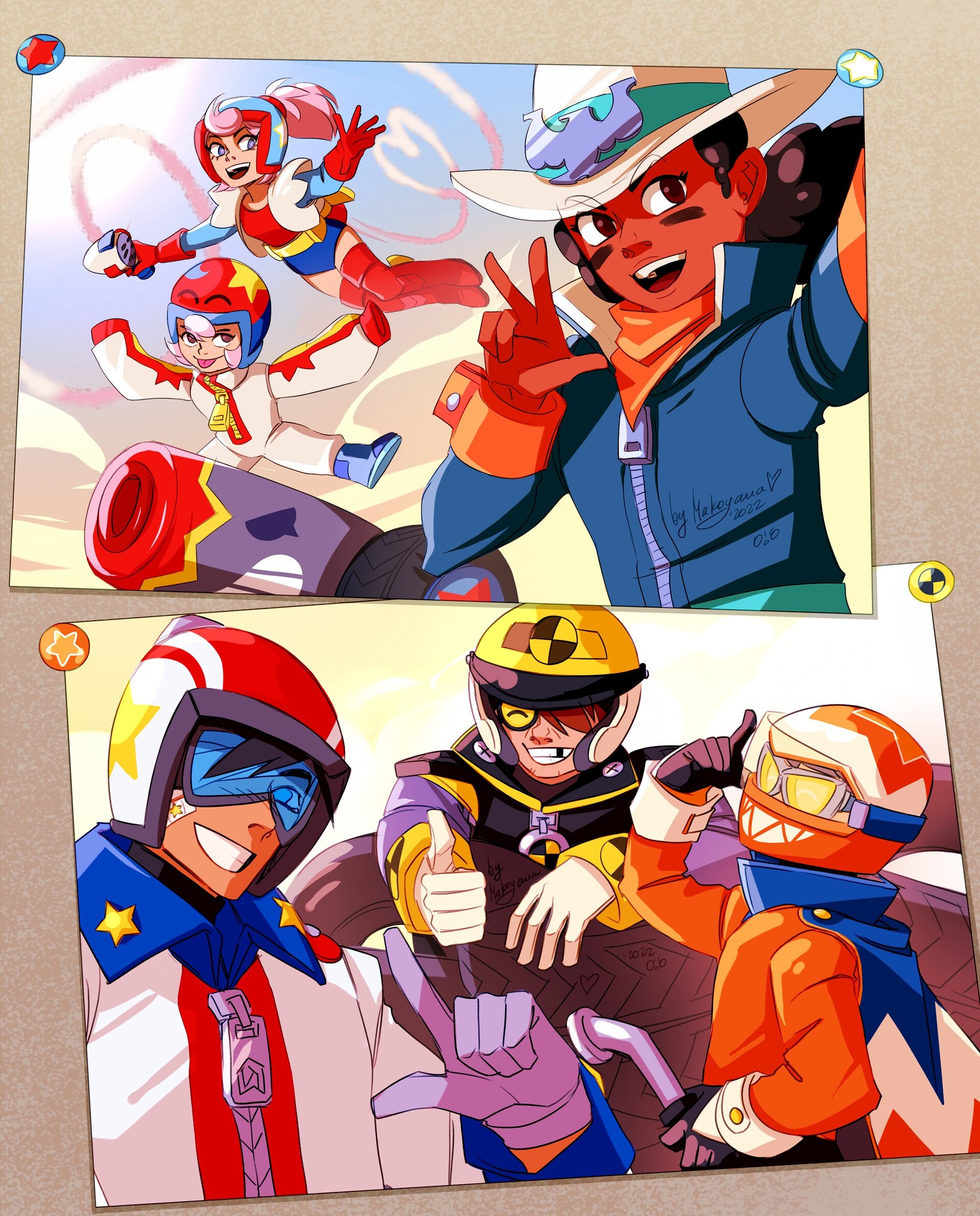 ArtStation - I'm a rocketeer, let's fly (Brawl Stars Stunt Show fanart)