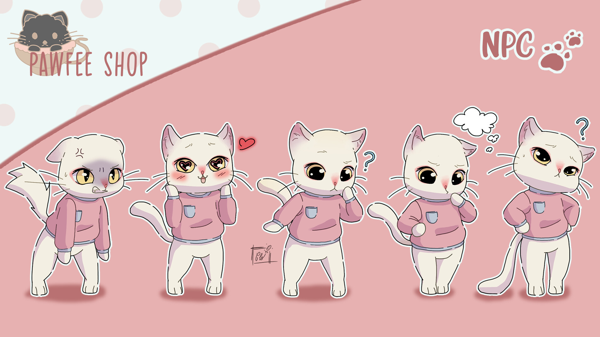 ArtStation - NPC cats - PAWFEE SHOP