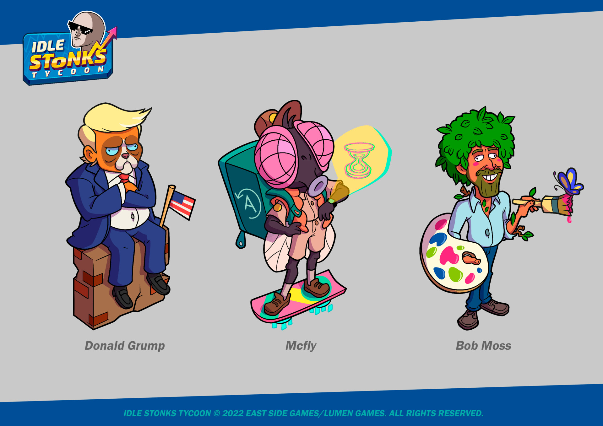 Thays Silva - Characters for "Idle Stonks Tycoon" mobile game