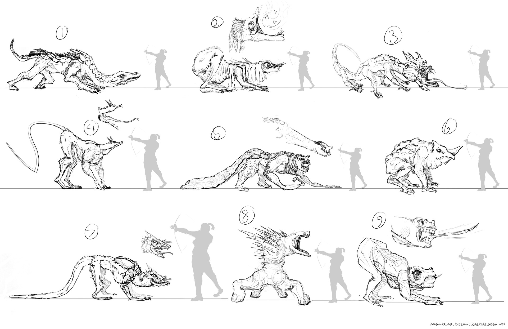 ArtStation - creature iterations