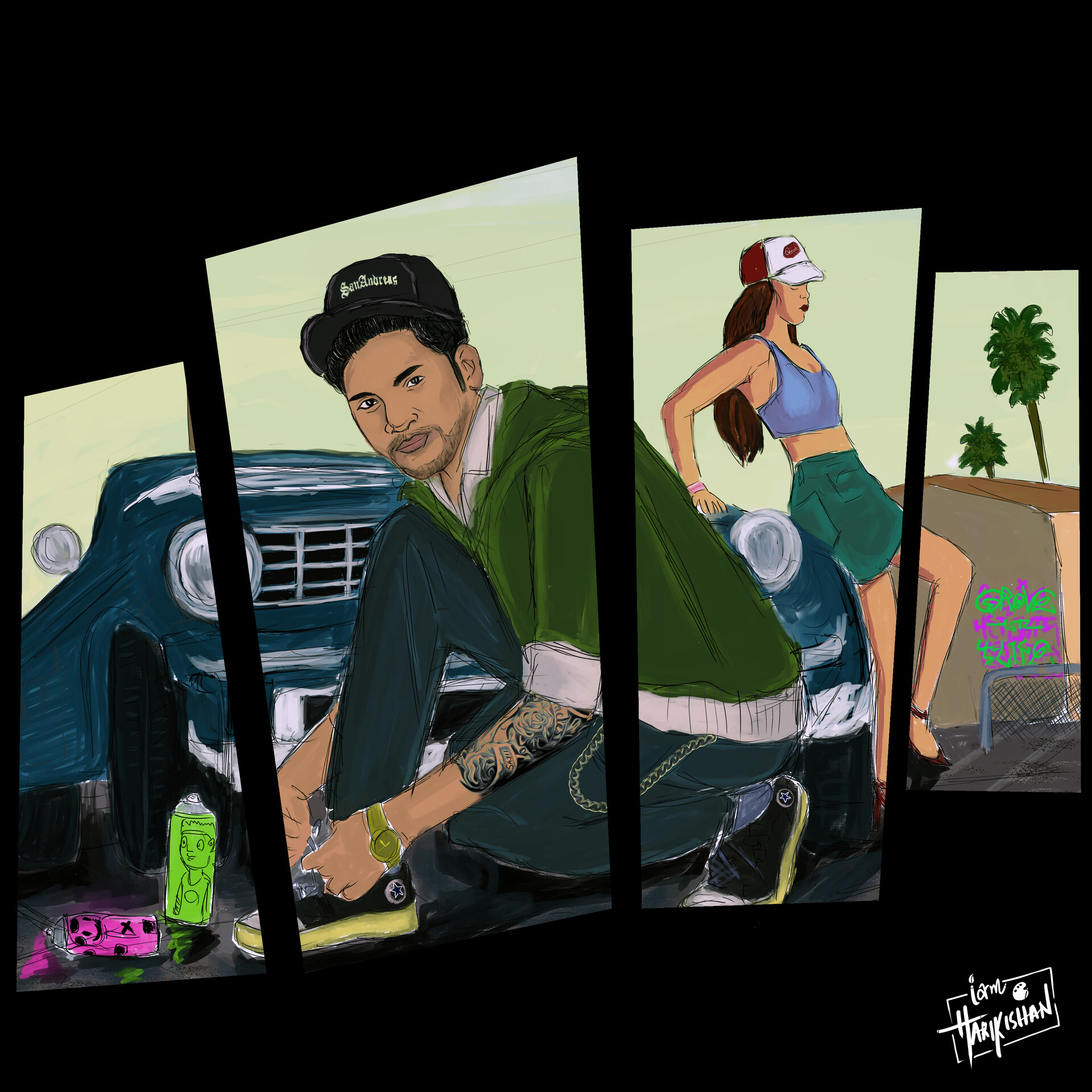 ArtStation - GTA style drawing