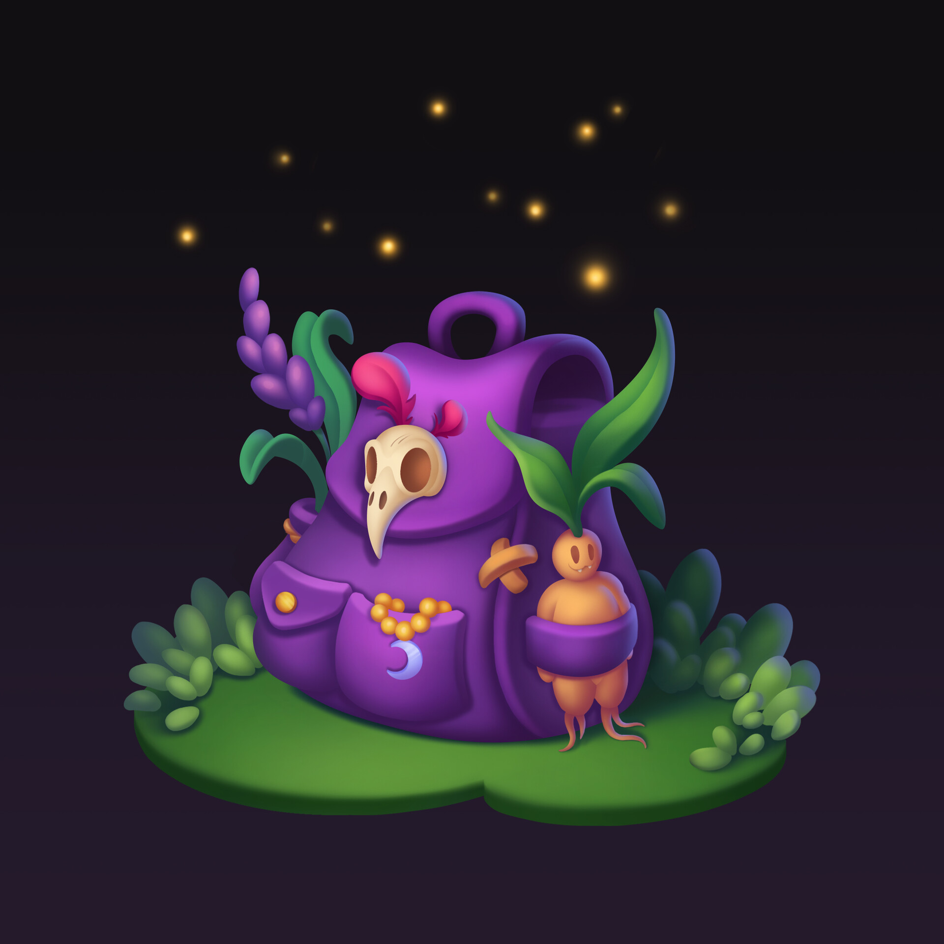 ArtStation - Witch backpack