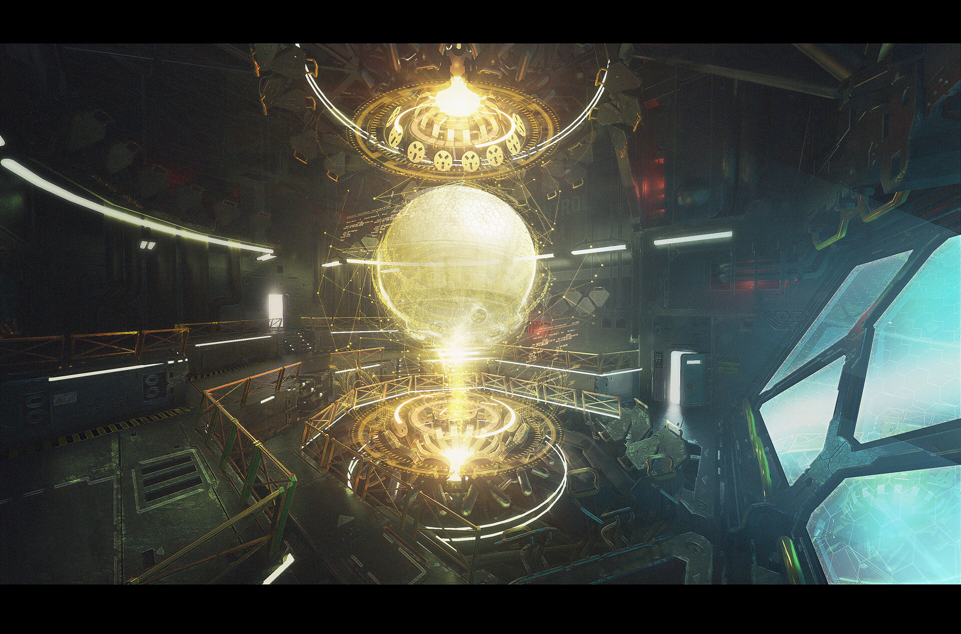 ArtStation - Planetary Core Stabilizer Plant G04 Hologram Room