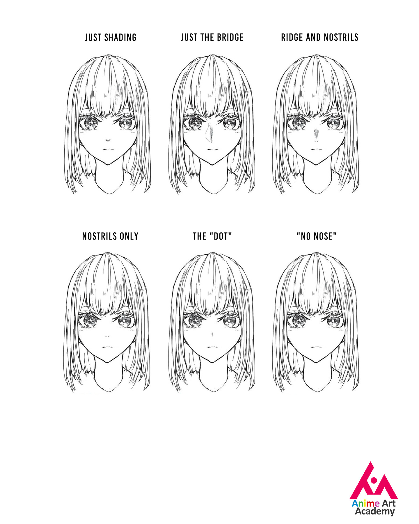 how to draw a ladies nose