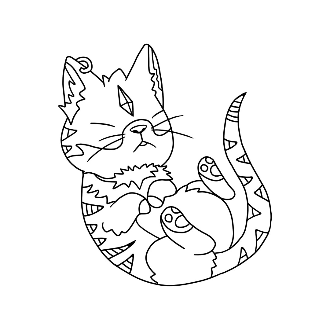 fantasy cats coloring pages