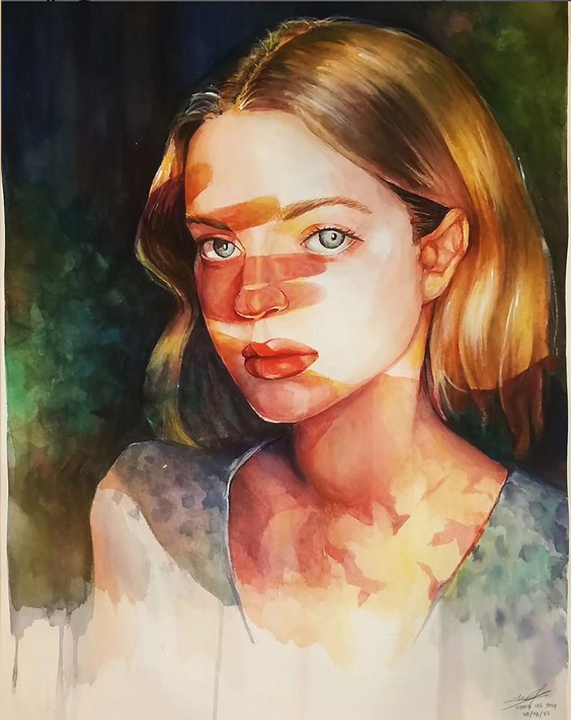 Watercolor Paintings Of Womens Faces