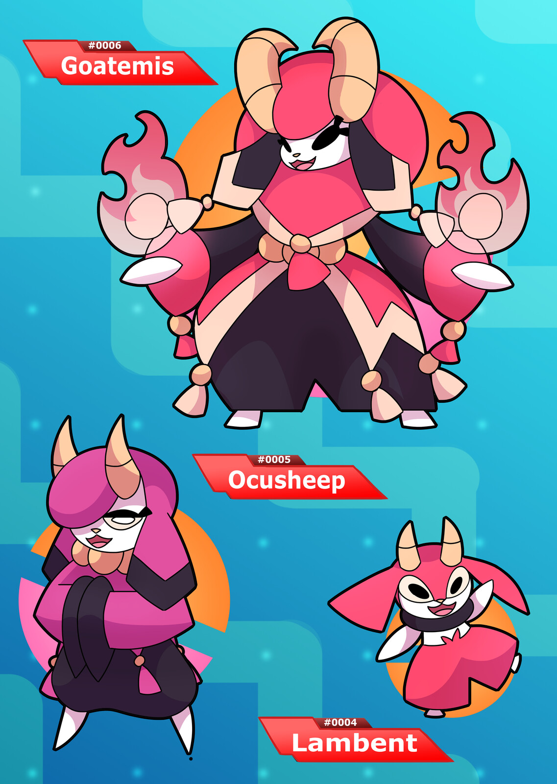 Fakemon Fire Starters