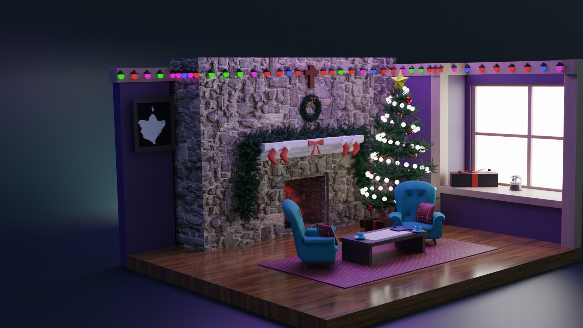 ArtStation - Christmas room