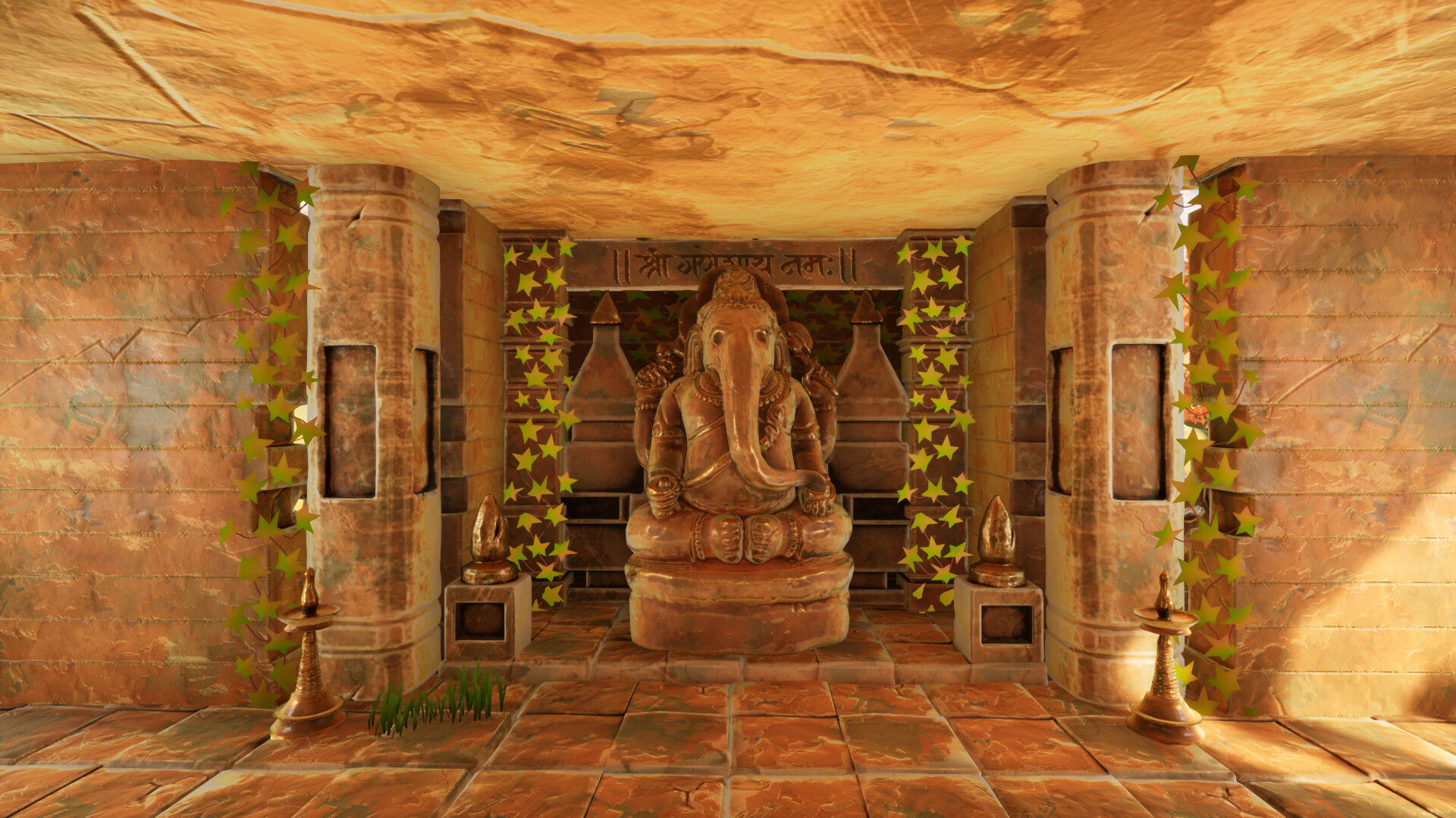 Temple Interior Background