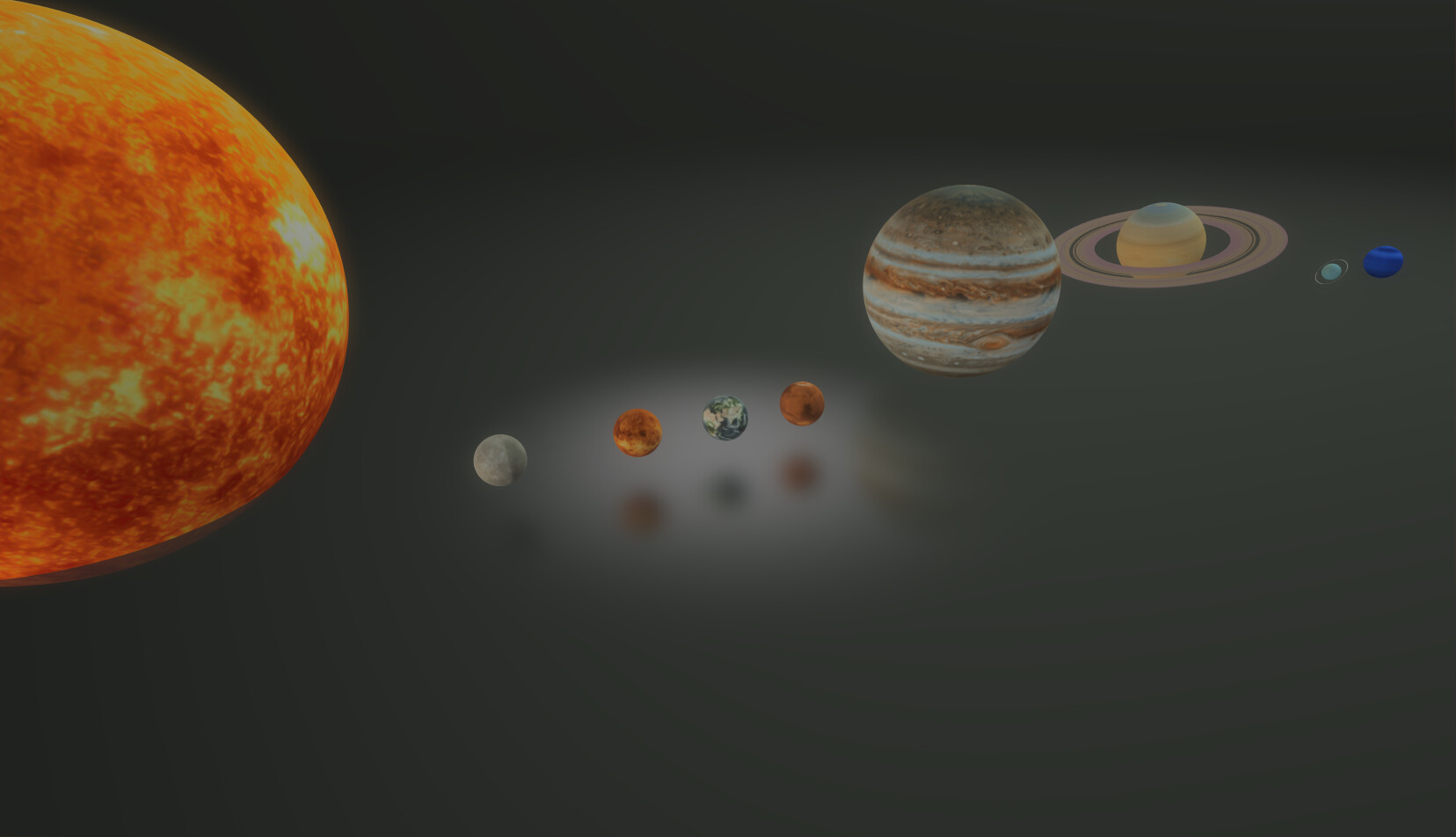 Solar System Scale Wallpaper