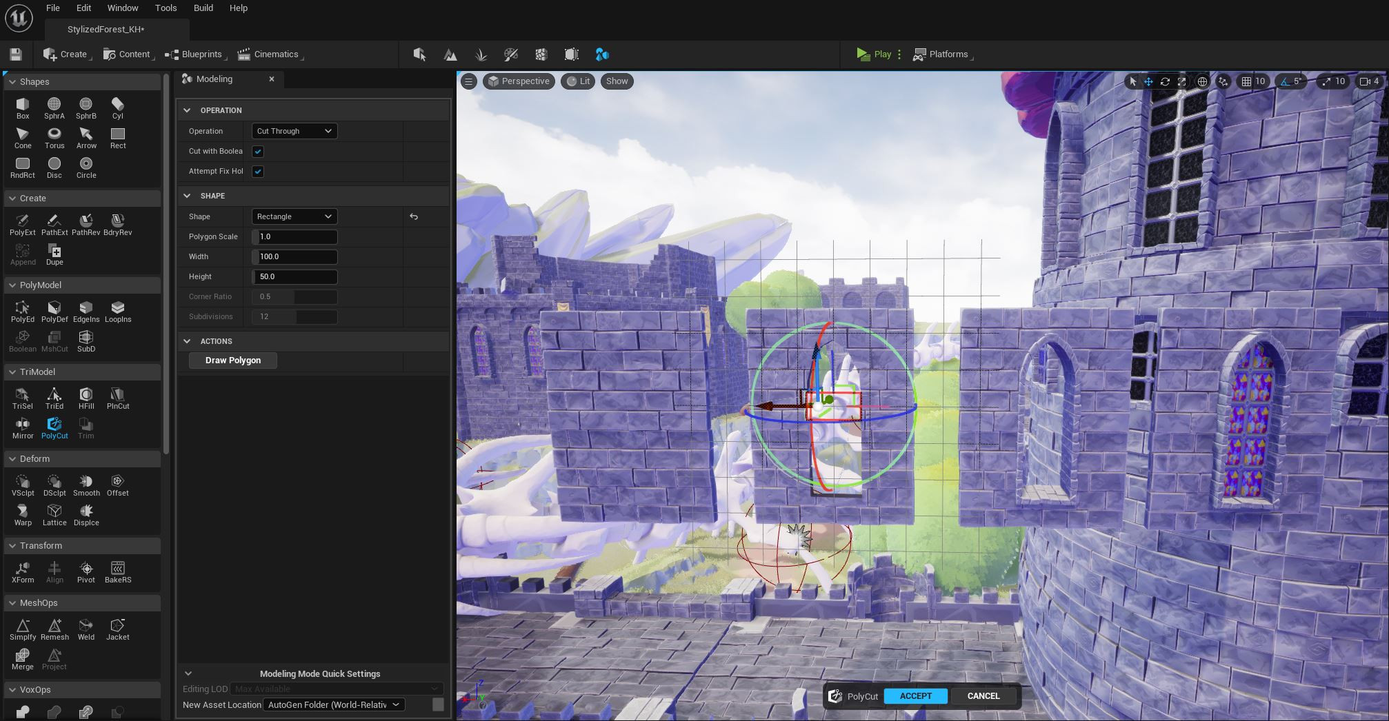 Kaleb Hogan - Stylized Environment, Castle in the Forest [UE5]