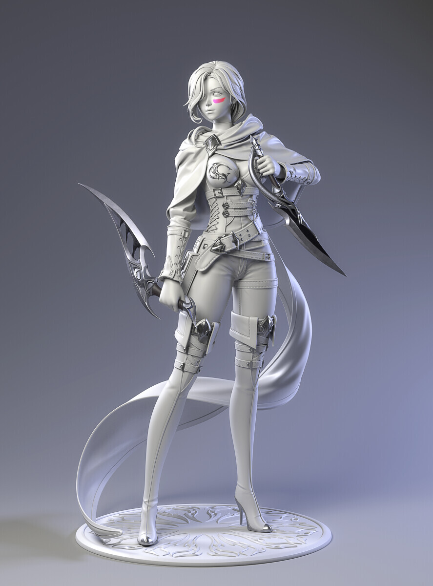 ArtStation - ABOUTCG美型课 丁同学模型作品