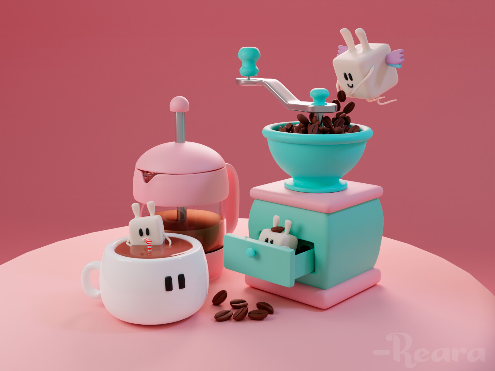ArtStation - Marshmallows and coffee