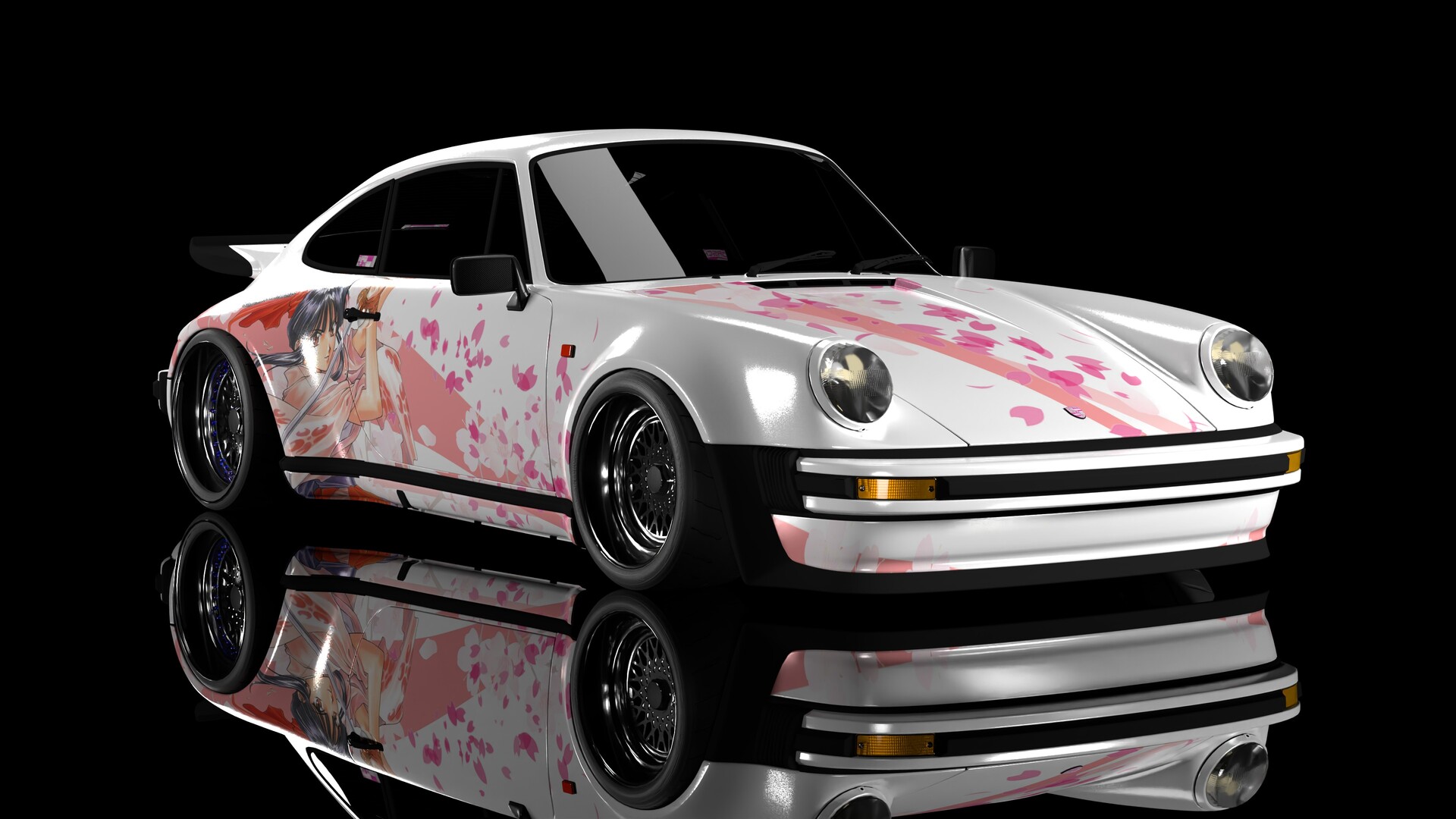 ArtStation - Porshce 930 Turbo Sakura Wars Ver. itasha