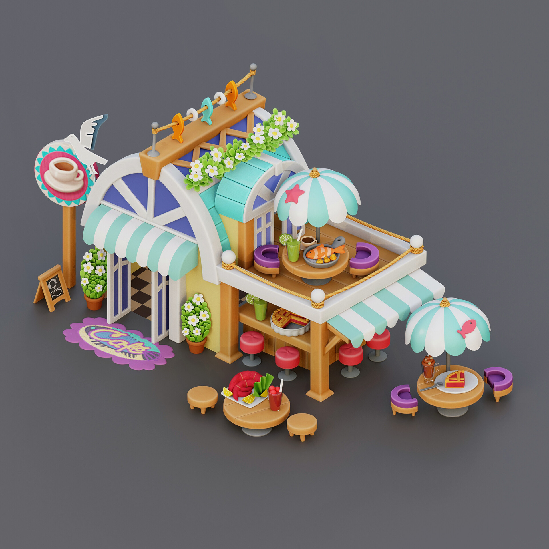 ArtStation - Isometric Cafe