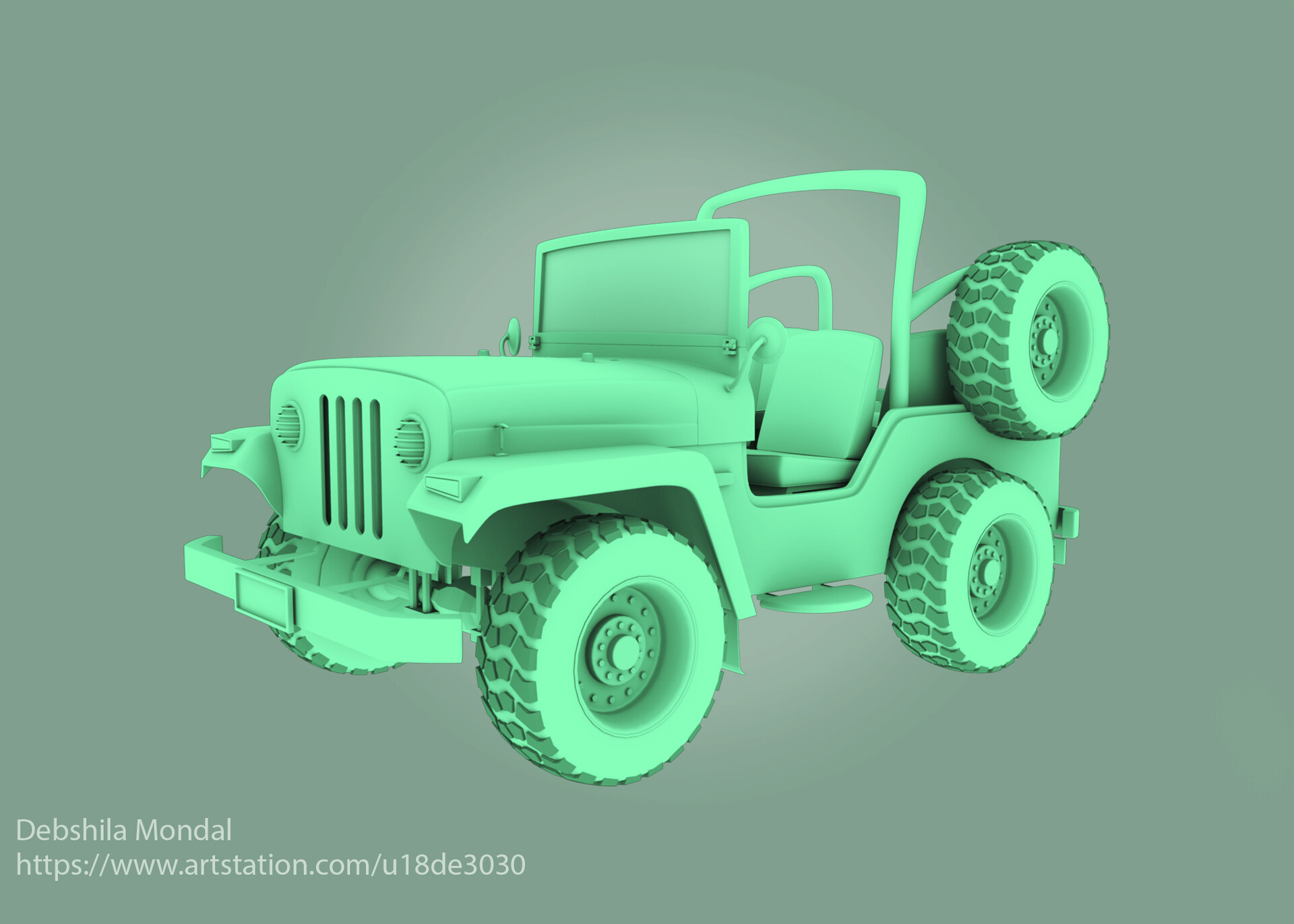 ArtStation - 3D Jeep