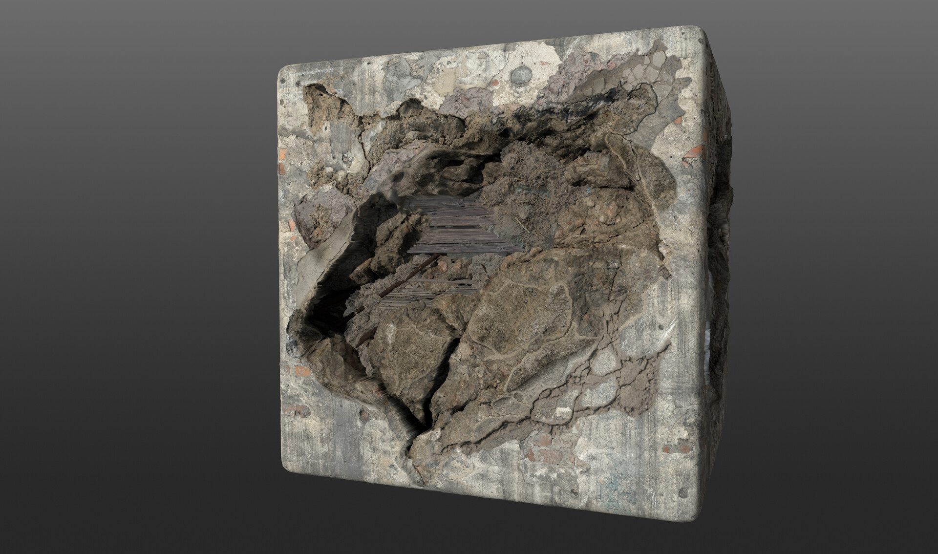 ArtStation - Wall Crack Decal Practice_01