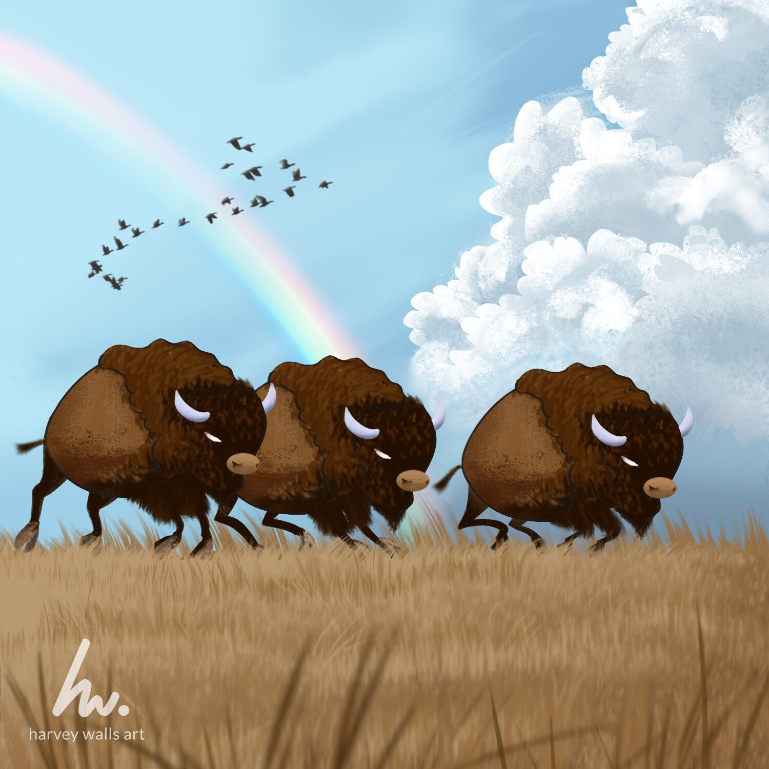 ArtStation - Bison roam