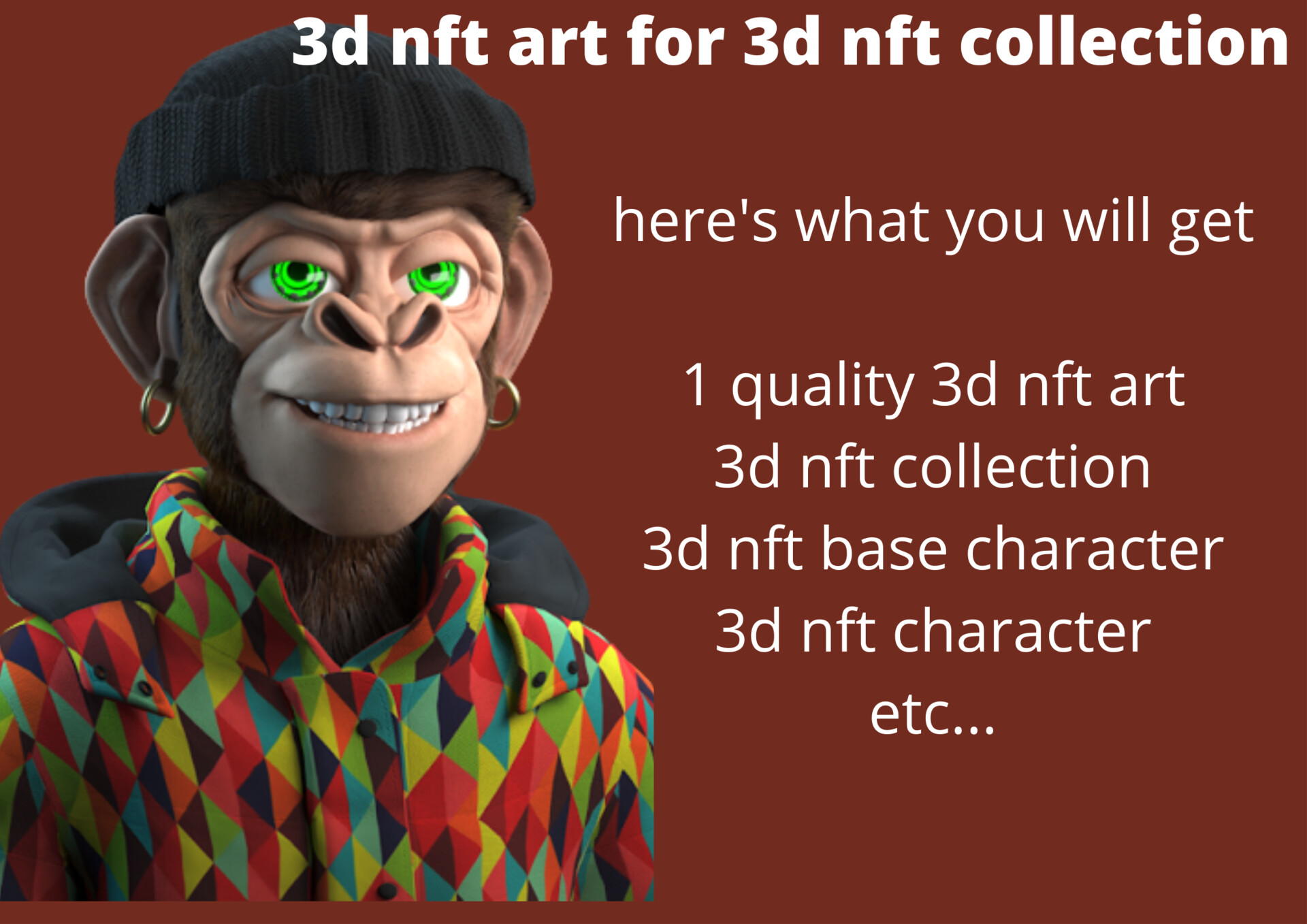 ArtStation - 3d nft art work for 3d nft collection