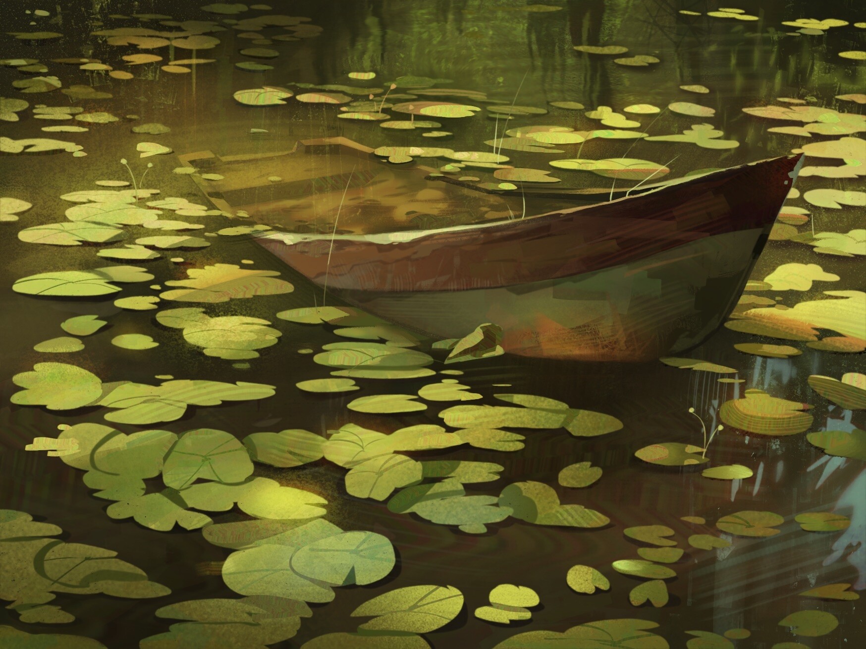 ArtStation - Swampy Sunken Boat