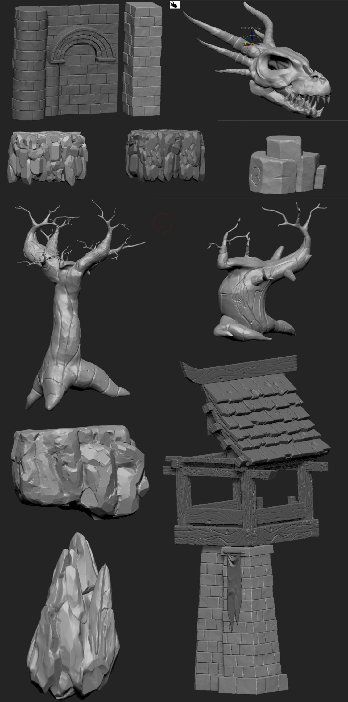 Kaleb Hogan - Lost Castle- Stylized Environment, Castle in the Forest [UE5]