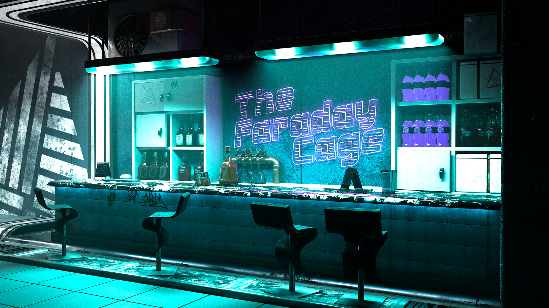 ArtStation - The Farafay Cage Bar