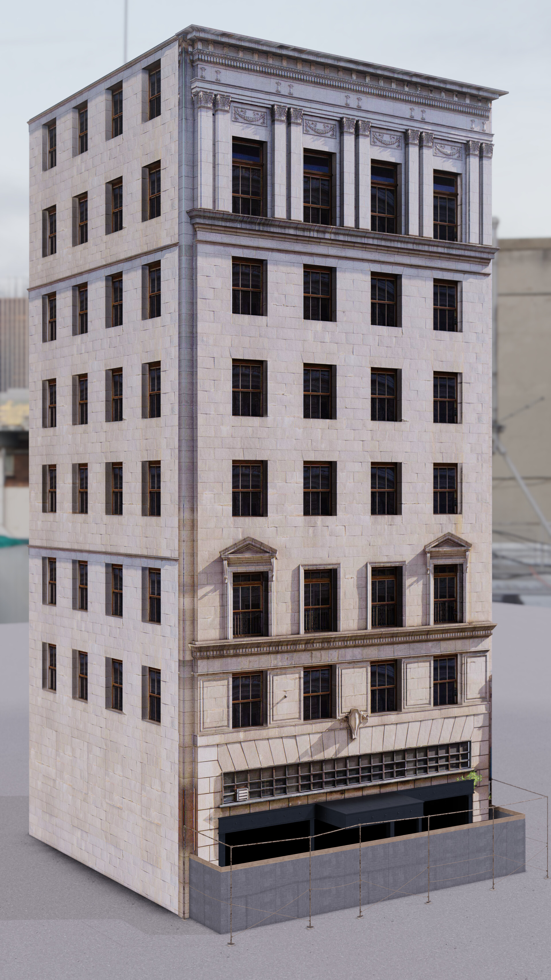 ArtStation - Singer Building Los Angeles at 808 S Broadway 3D Model Render