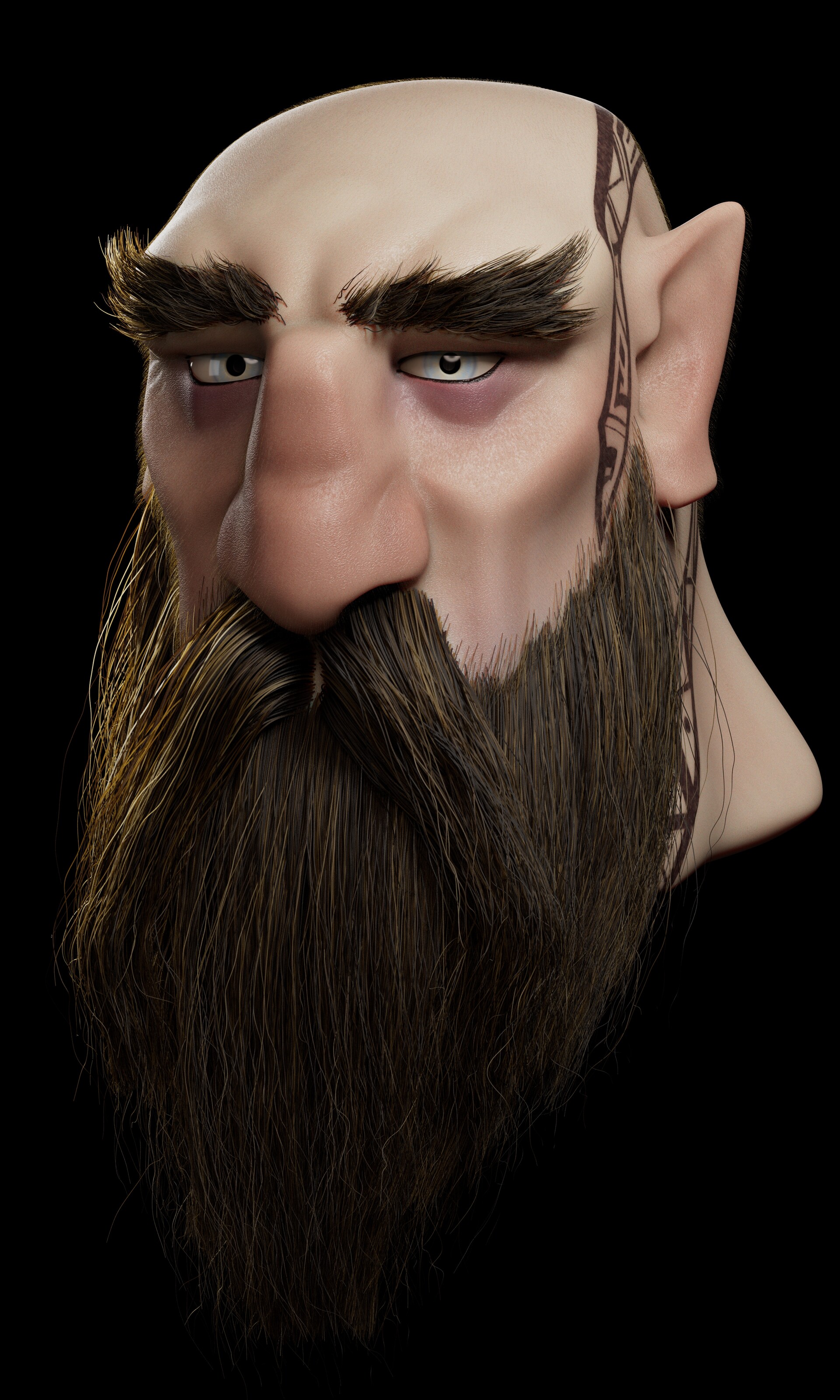 ArtStation - Cartoon bust + Xgen practice