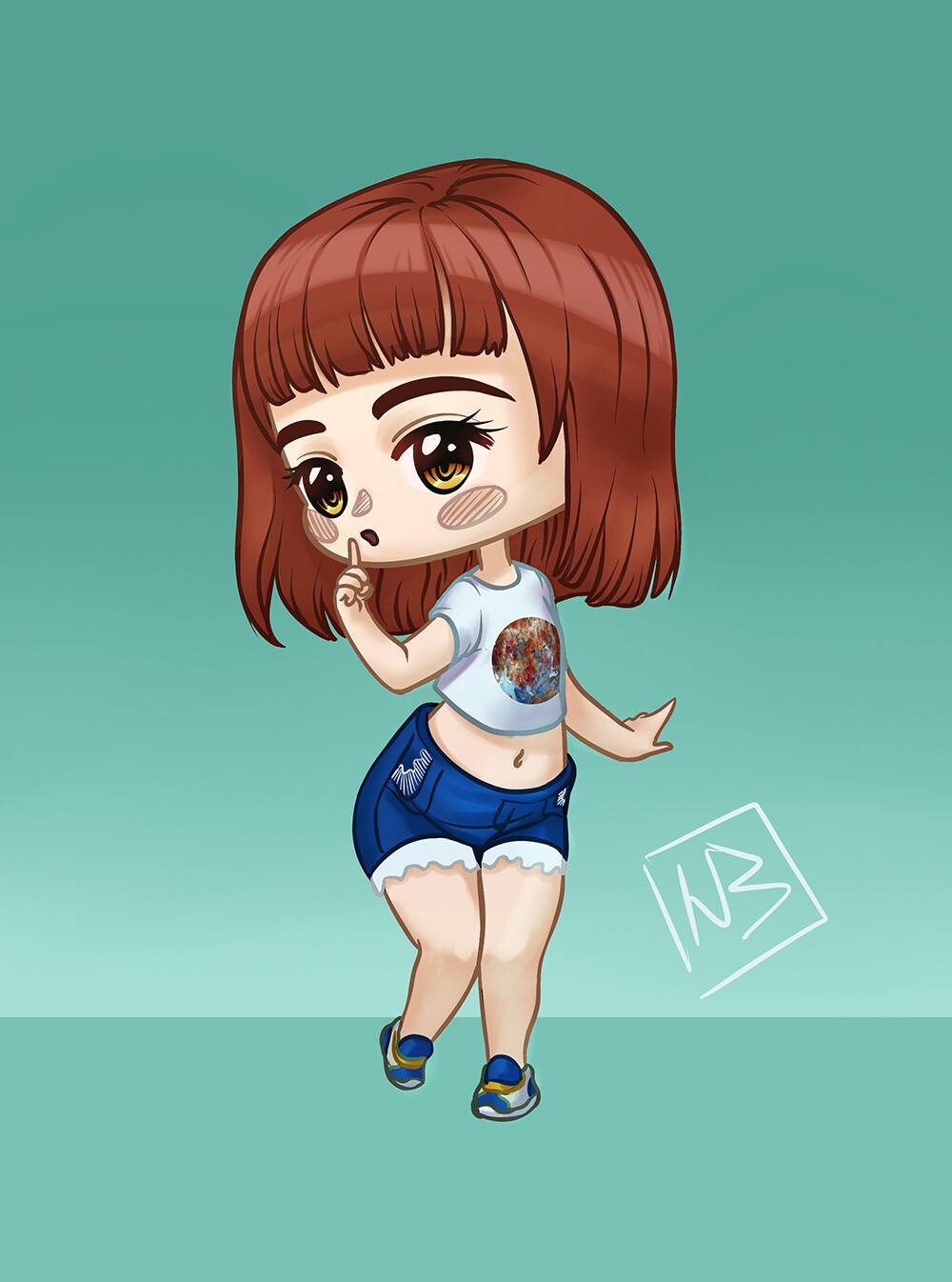 ArtStation - Ginger hair chibi