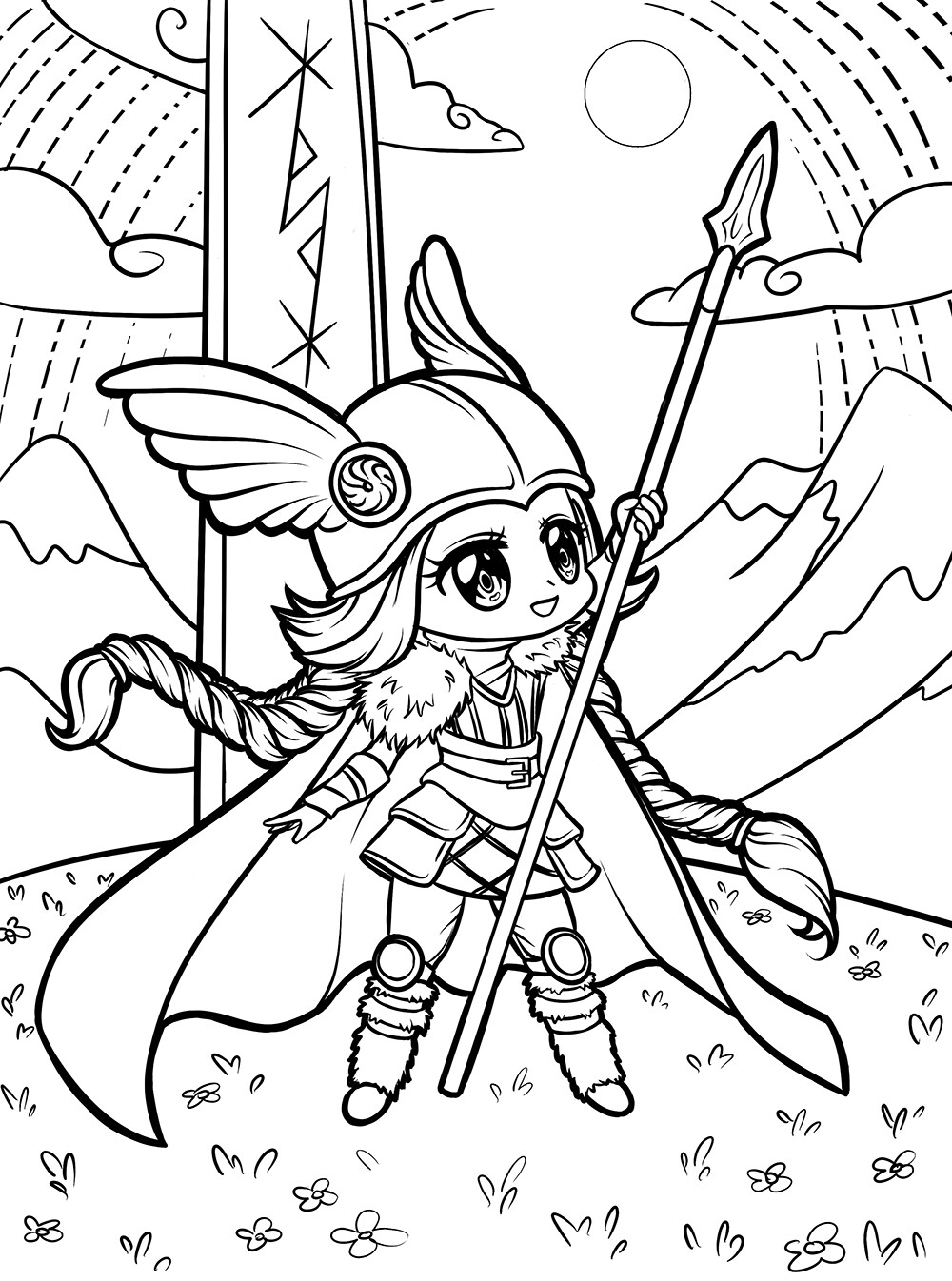link chibi coloring pages