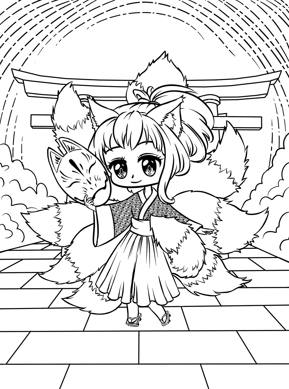 disney chibi coloring pages