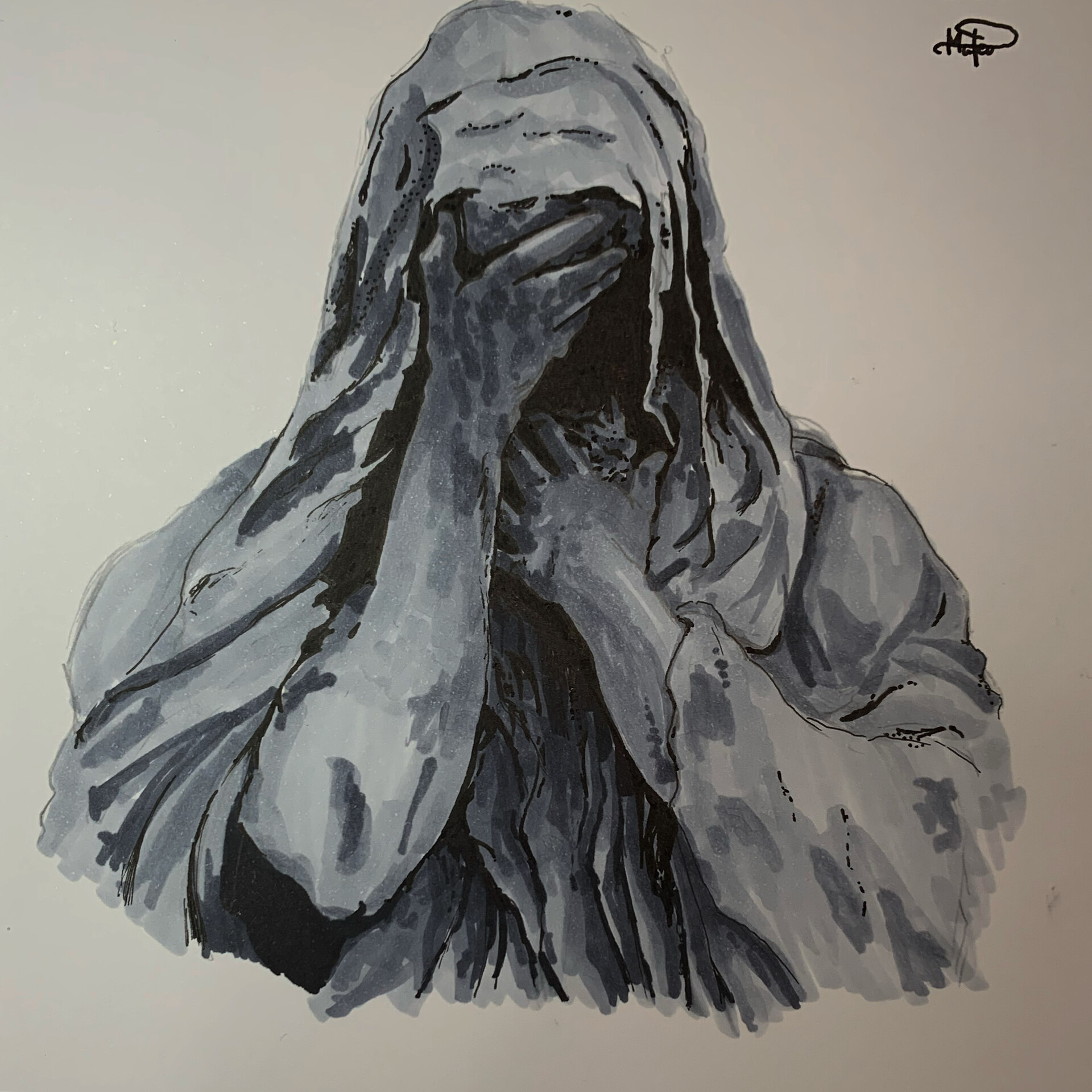 ArtStation - Weeping statue sketch