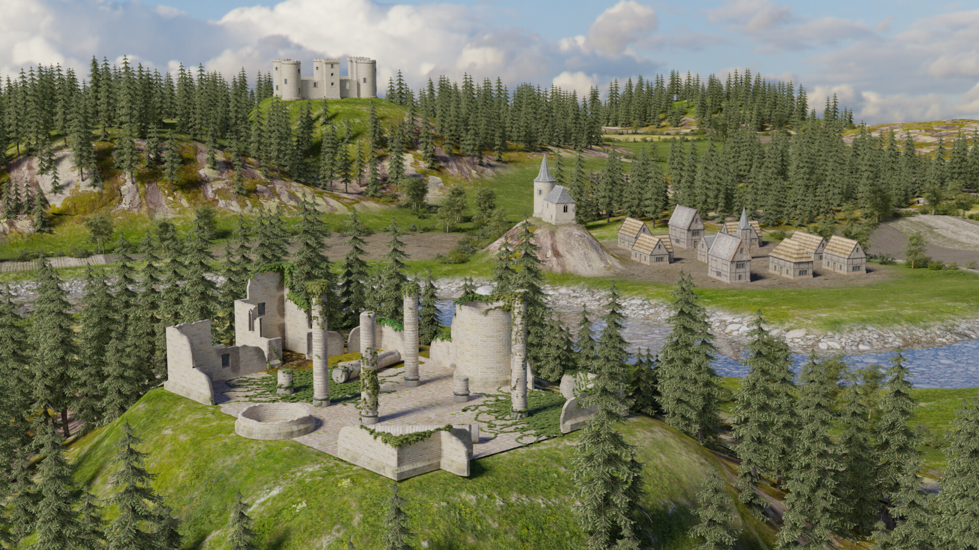 ArtStation - Valley. Environment