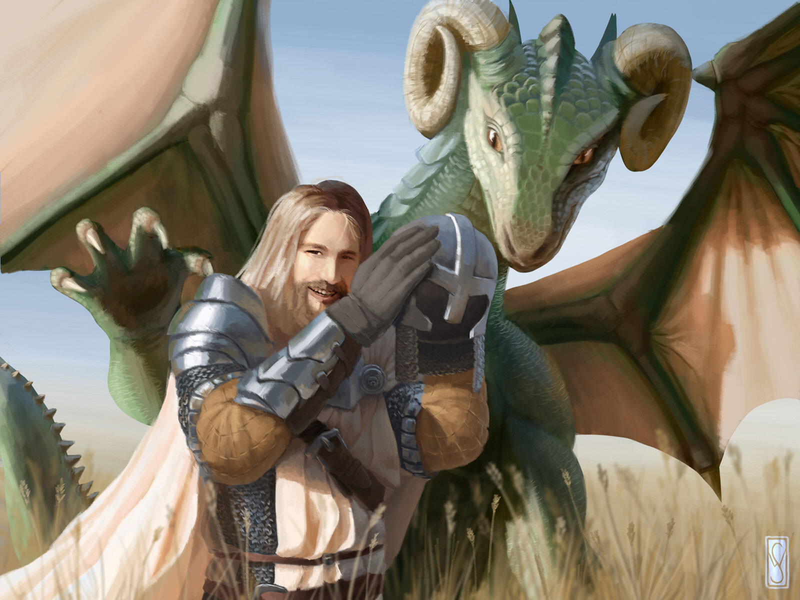 ArtStation - Knight and Dragon