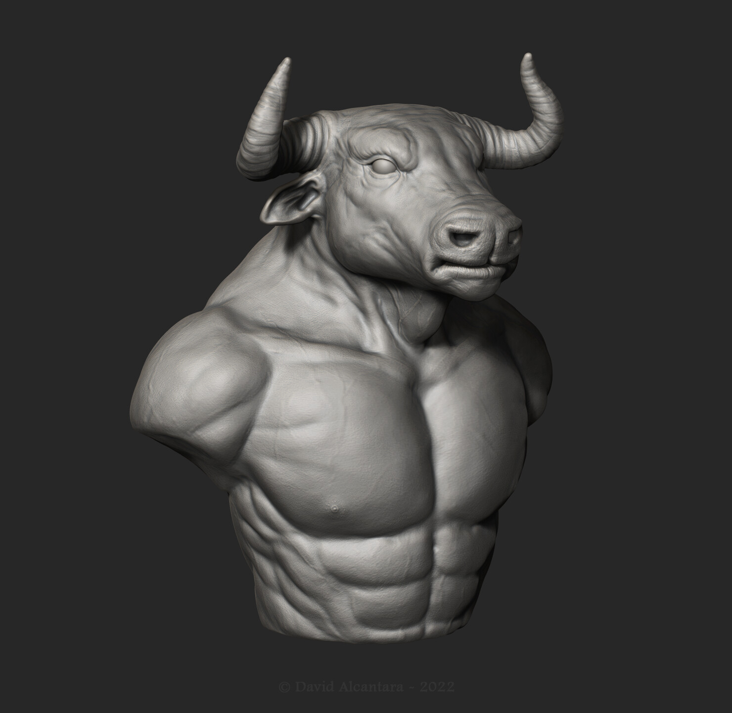 ArtStation - Minotaur Bust.